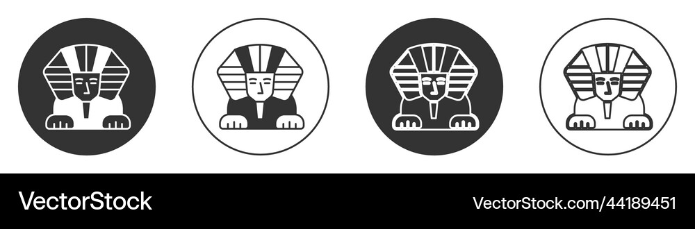 Black sphinx - mythical creature of ancient egypt Vector Image