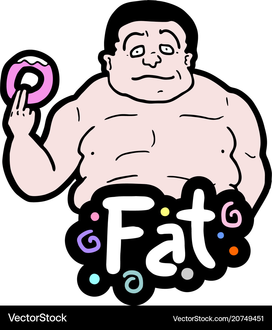 Fat man Royalty Free Vector Image - VectorStock