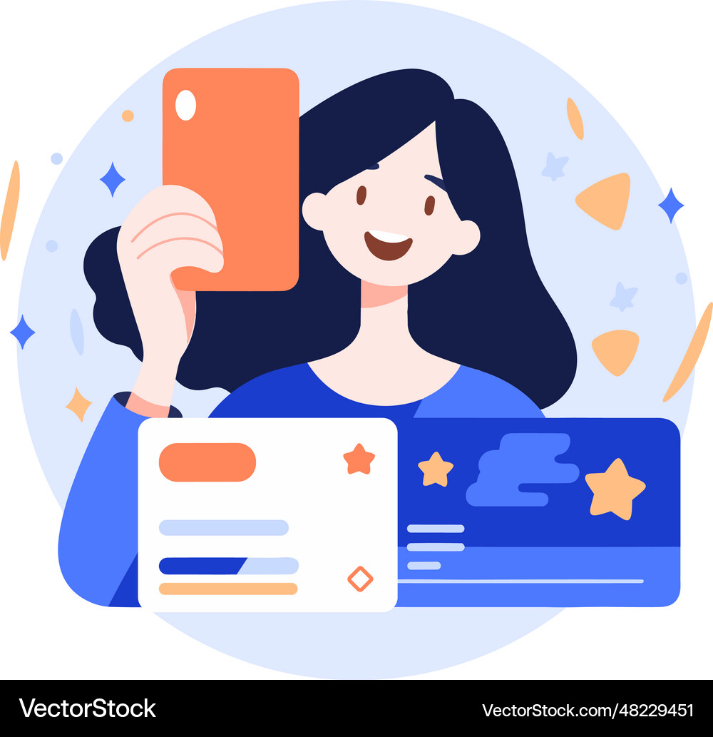 Hand drawn office worker with employee card in Vector Image
