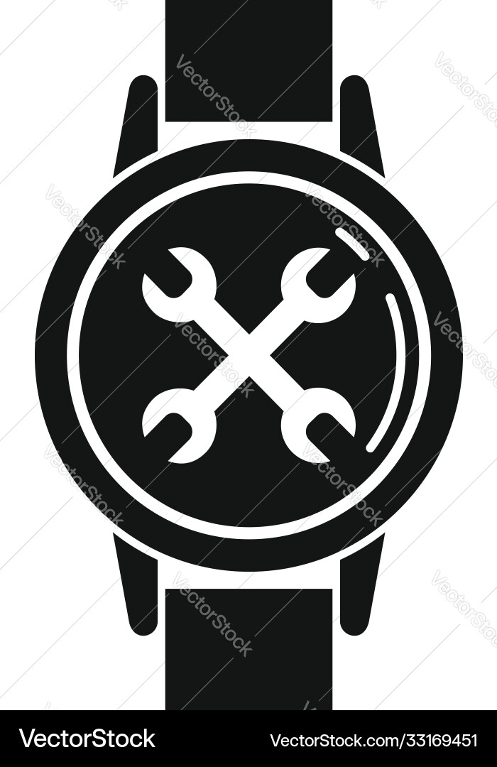Handwatch repair icon simple style Royalty Free Vector Image