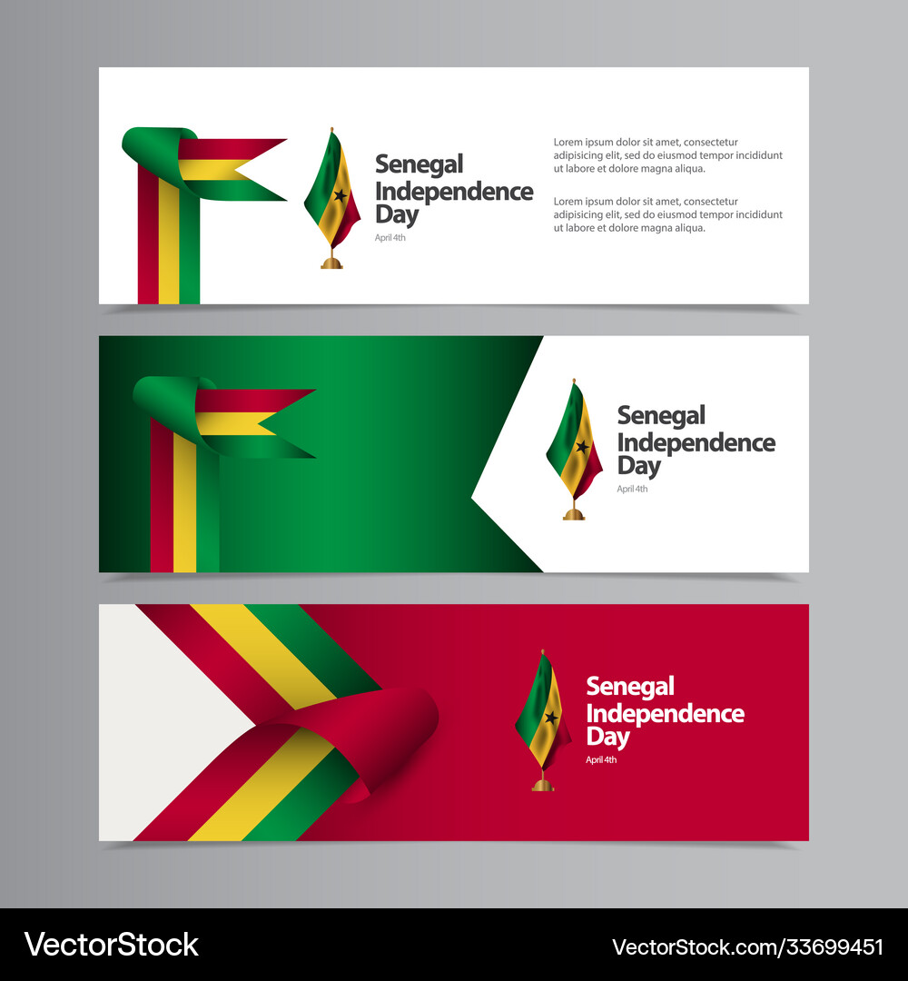 Happy senegal independence day celebration Vector Image