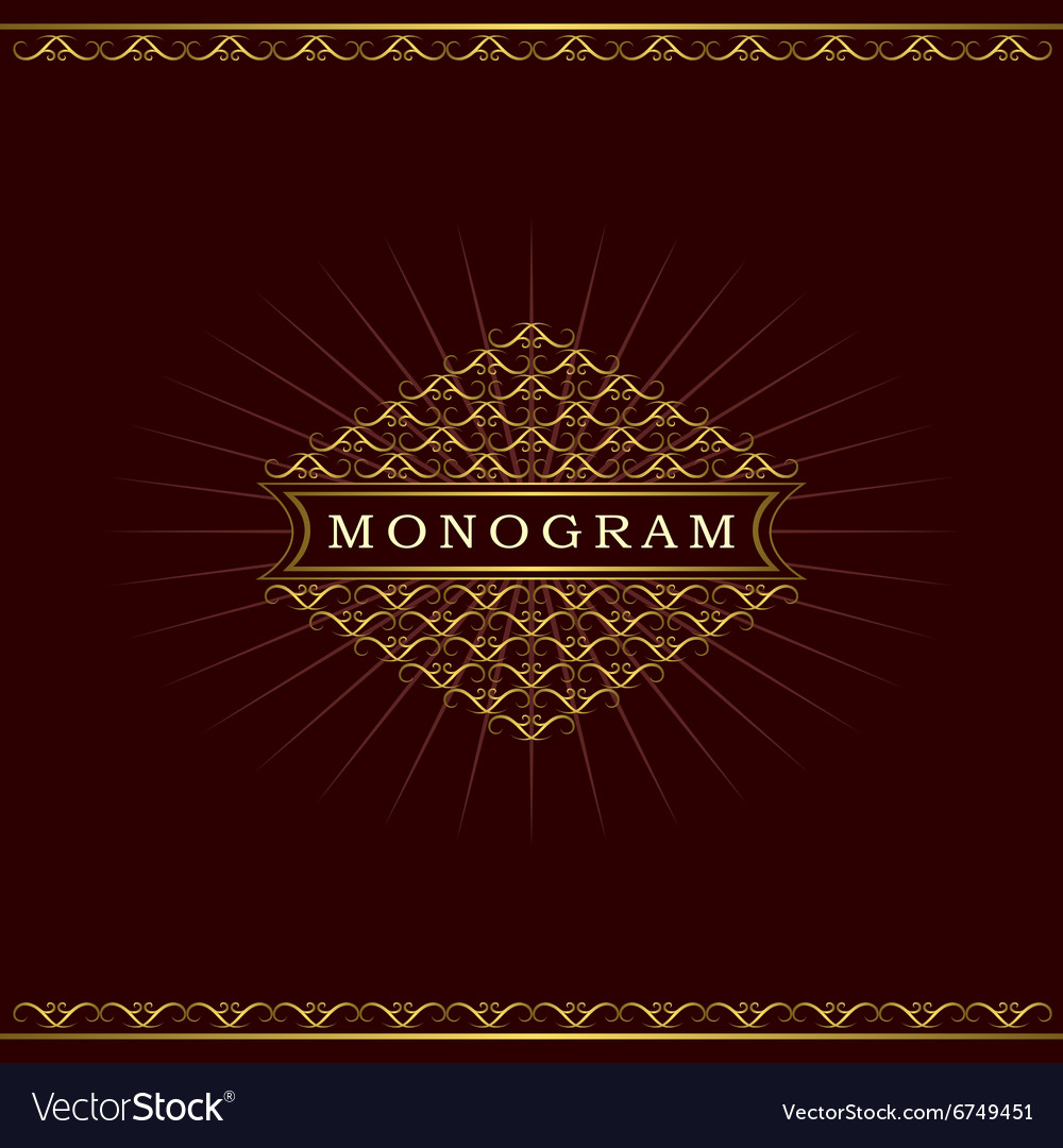 Monogram design elements graceful template Vector Image