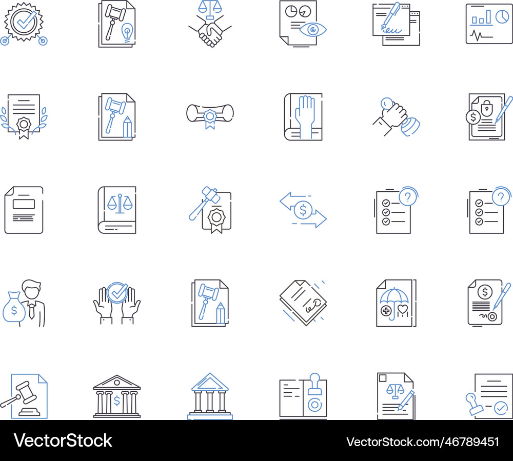 Professional field line icons collection Vector Image