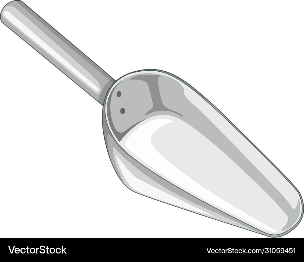 Stainless steel spoon on white background Vector Image