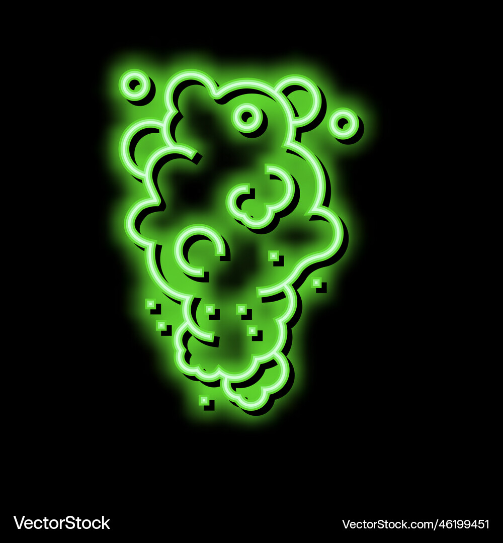 Steam smoke neon glow icon Royalty Free Vector Image