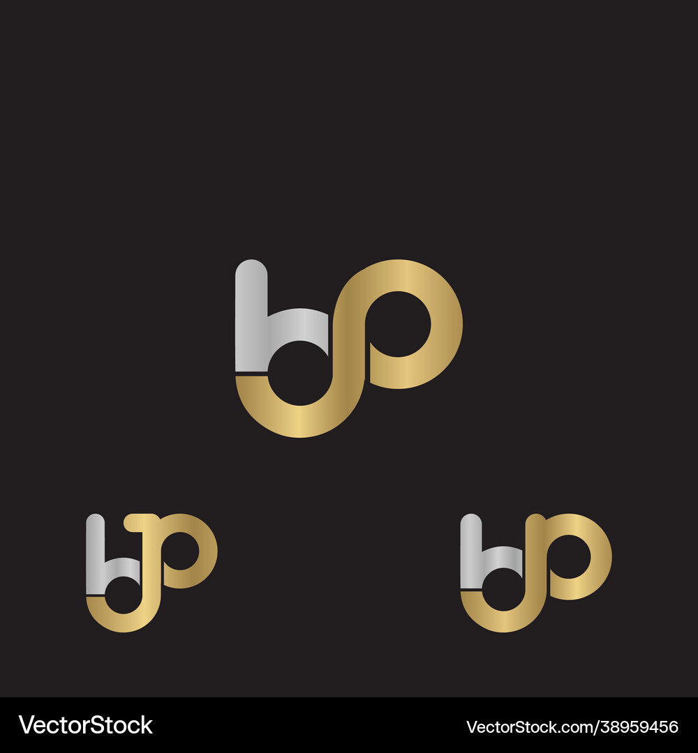 Bp or pb logo and icon design Royalty Free Vector Image
