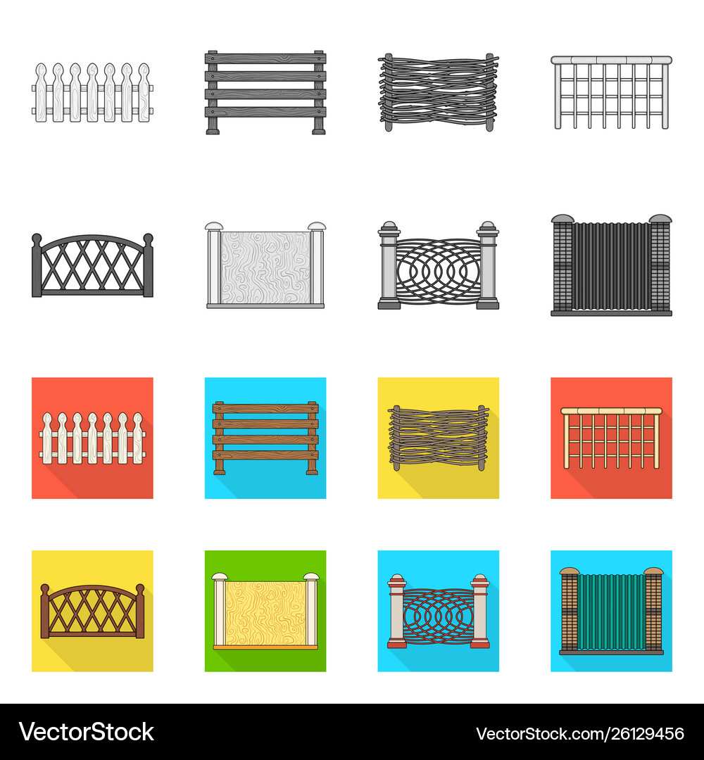 Design gate and fence sign collection Royalty Free Vector
