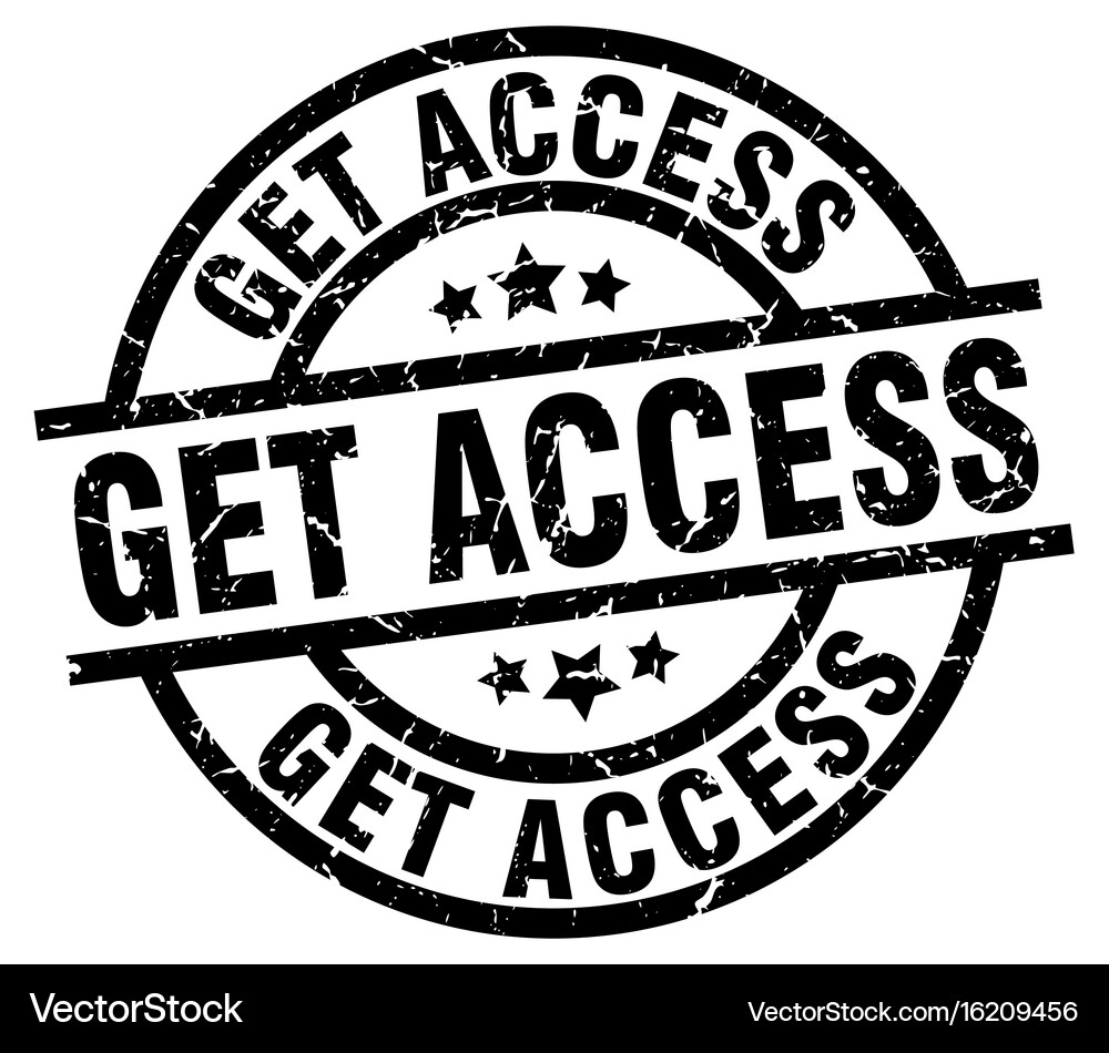 Get access round grunge black stamp Royalty Free Vector
