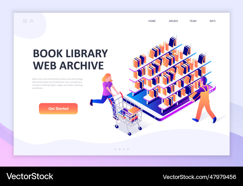 Modern flat design isometric concept of book Vector Image