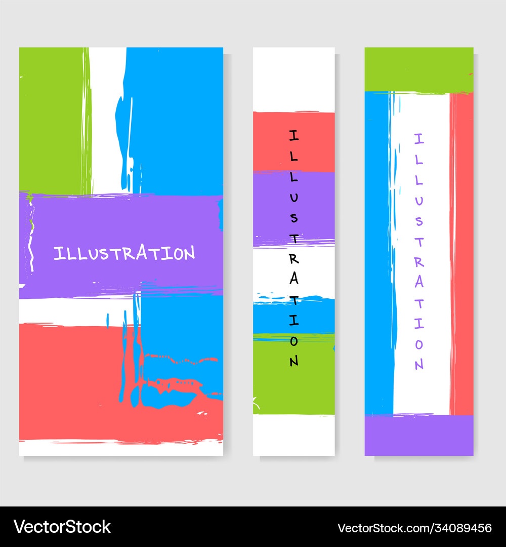 Paint brush banner colorful background Royalty Free Vector