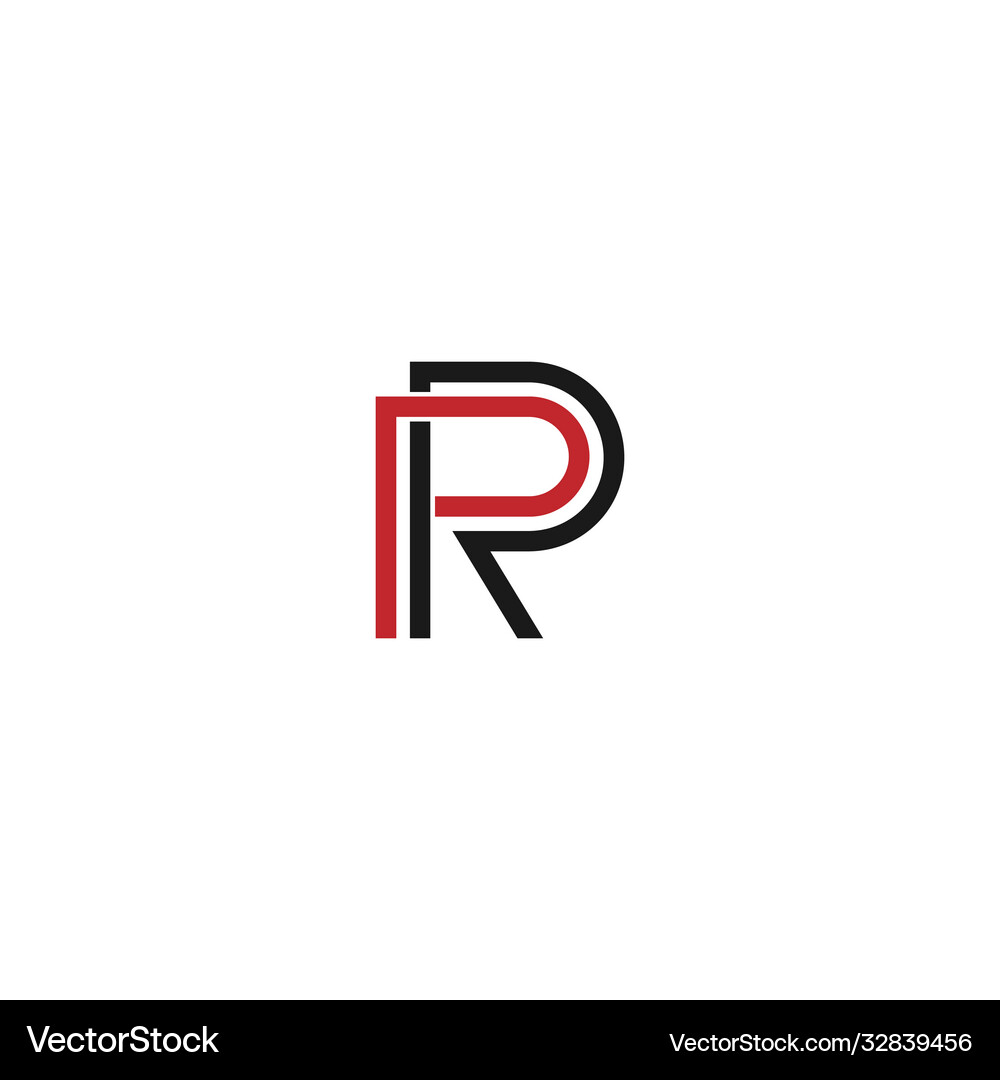 Pr or rp logo and icon designs with different Vector Image