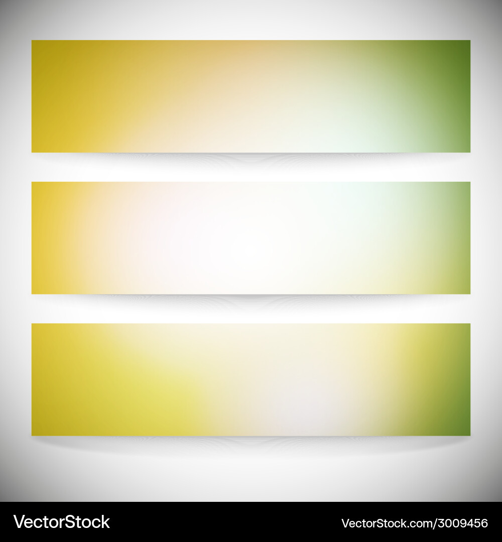 Set of horizontal banners abstract multicolored Vector Image