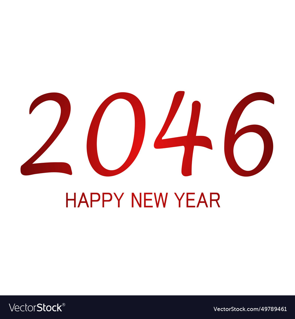 2046 happy new year black color number imag Vector Image 2046 happy new year black color number imag Vector Image