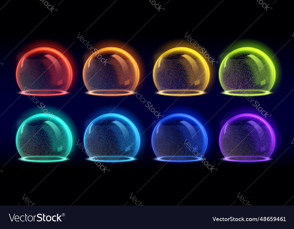 3d protect shield sphere bubble effect Royalty Free Vector