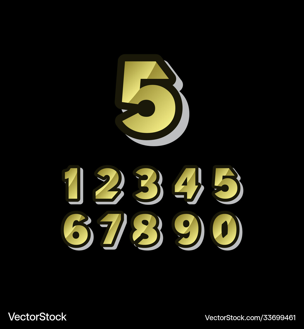 5 years anniversary celebrations set number Vector Image