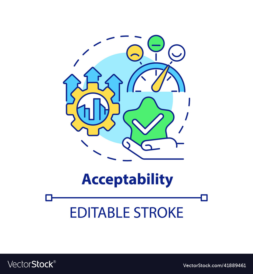 Acceptability concept icon Royalty Free Vector Image