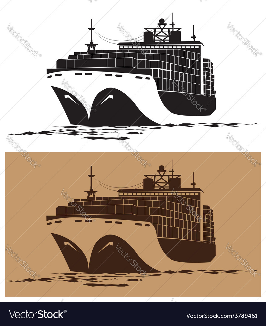 Cargo ship Royalty Free Vector Image - VectorStock