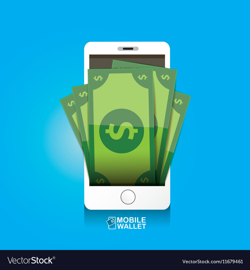 Digital mobile e wallet concept Royalty Free Vector Image