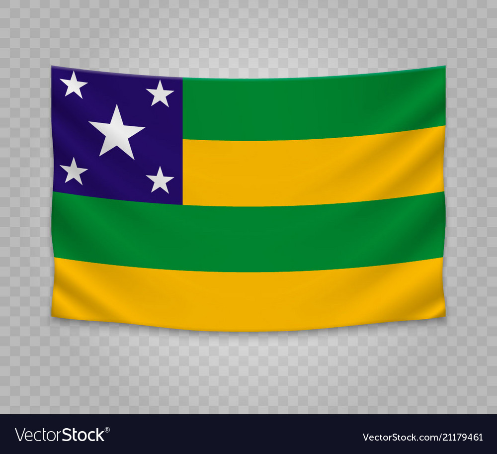 Realistic hanging flag Royalty Free Vector Image