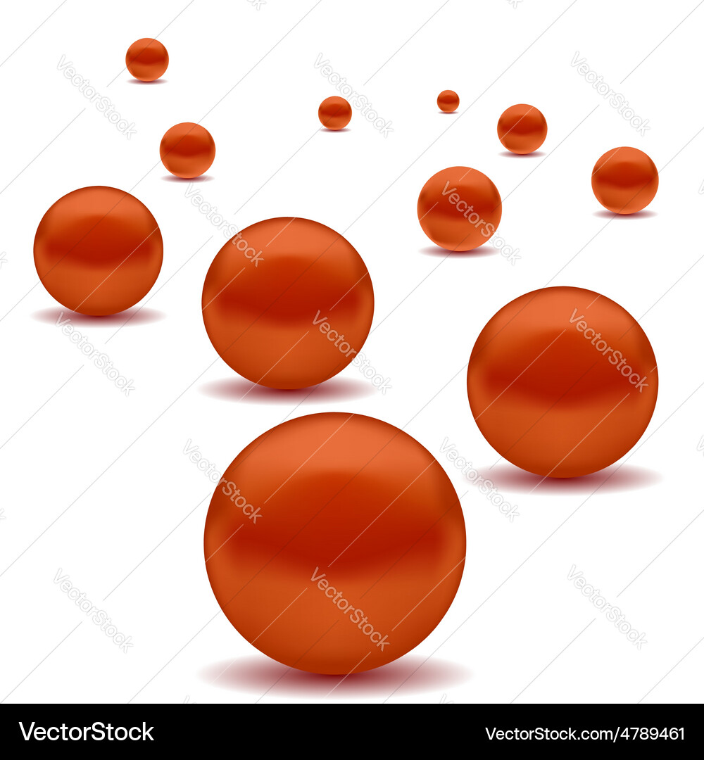 Red pearls Royalty Free Vector Image - VectorStock