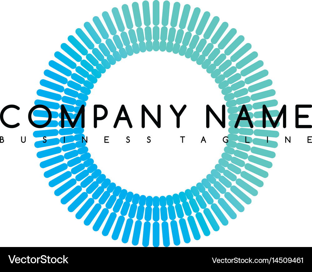 Round circle logo logotype brand template art Vector Image