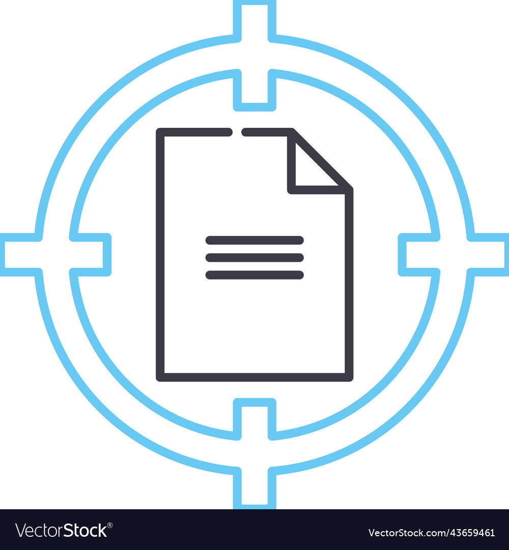 Scope line icon outline symbol Royalty Free Vector Image Scope line icon outline symbol Royalty Free Vector Image