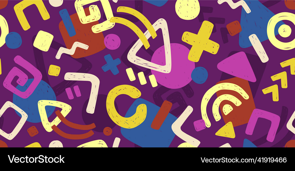 Abstract seamless lilac banner with multicolored Vector Image