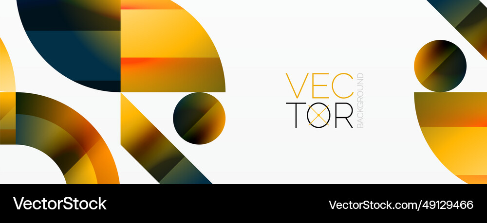 Assorted geometric shapes unite in a minimalistic Vector Image