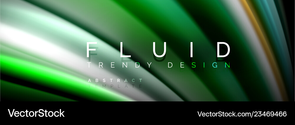 Bright colorful liquid fluid lines on black Vector Image