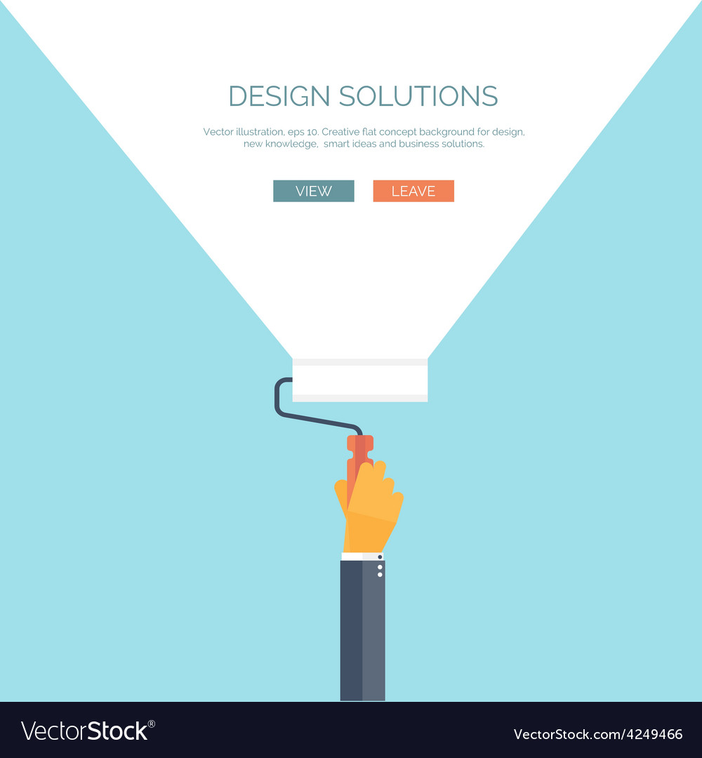 Flat concept background Royalty Free Vector Image