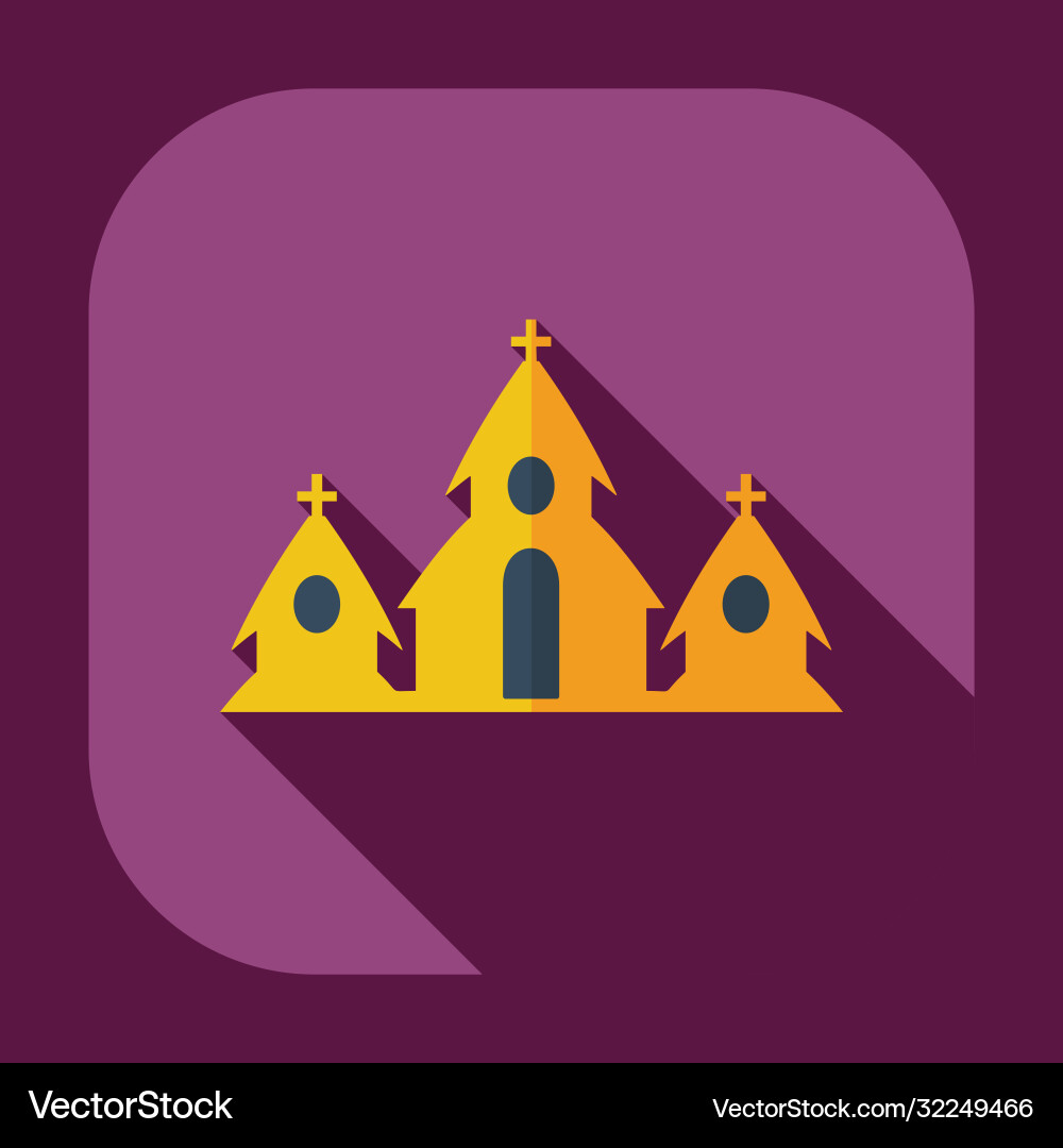 Flat modern design with shadow icons church Vector Image
