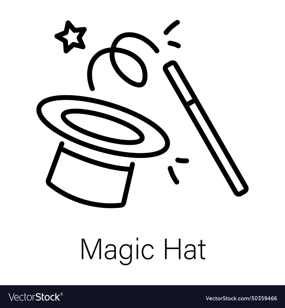 Magic hat Royalty Free Vector Image - VectorStock