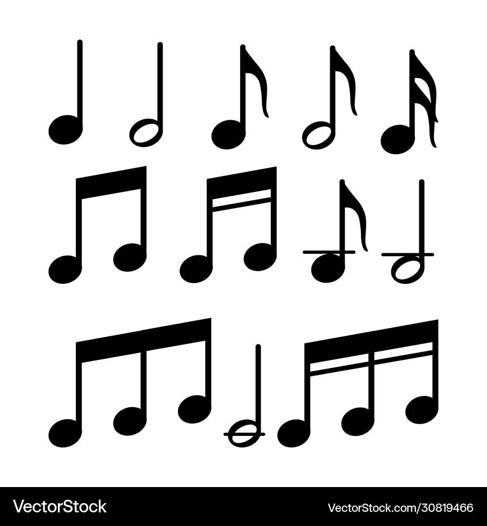 Music notes song melody and tune Royalty Free Vector Image
