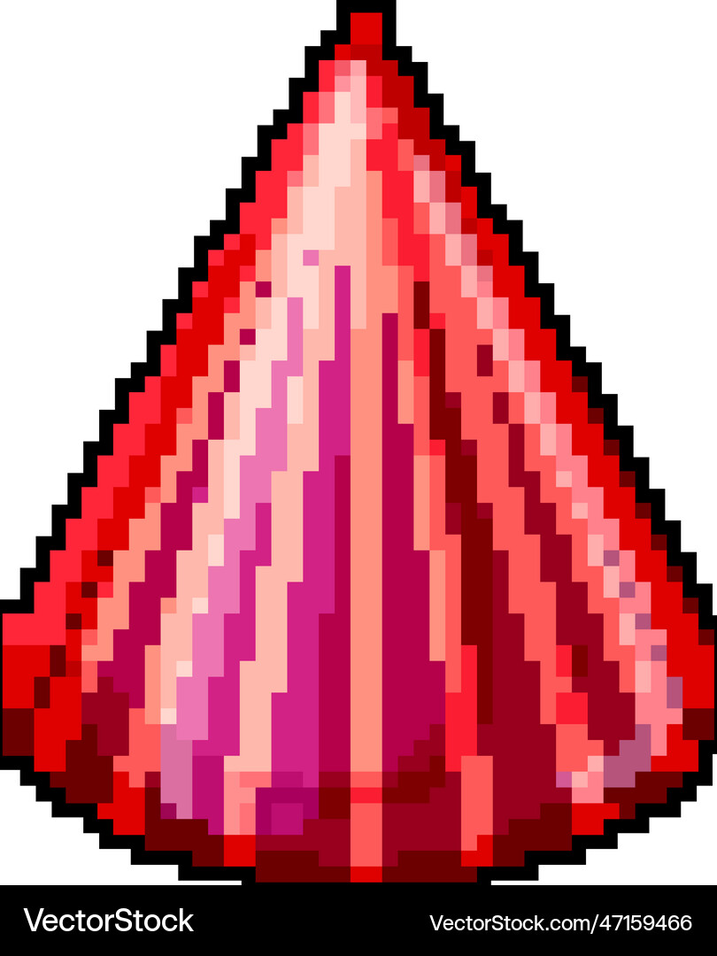 Paper party hat game pixel art Royalty Free Vector Image