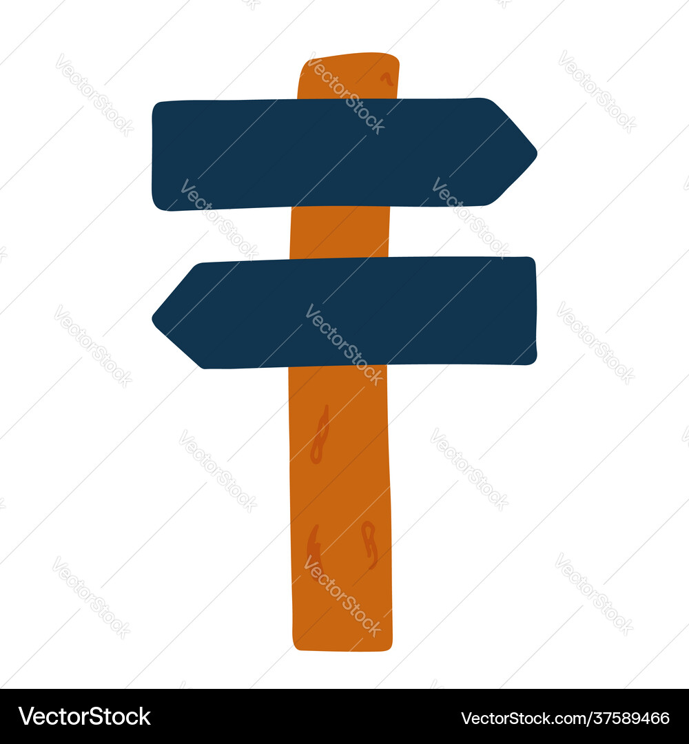 Road sign location pointer wooden signpost Vector Image