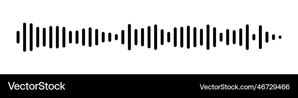 Sound wave or voice message icon music waveform Vector Image