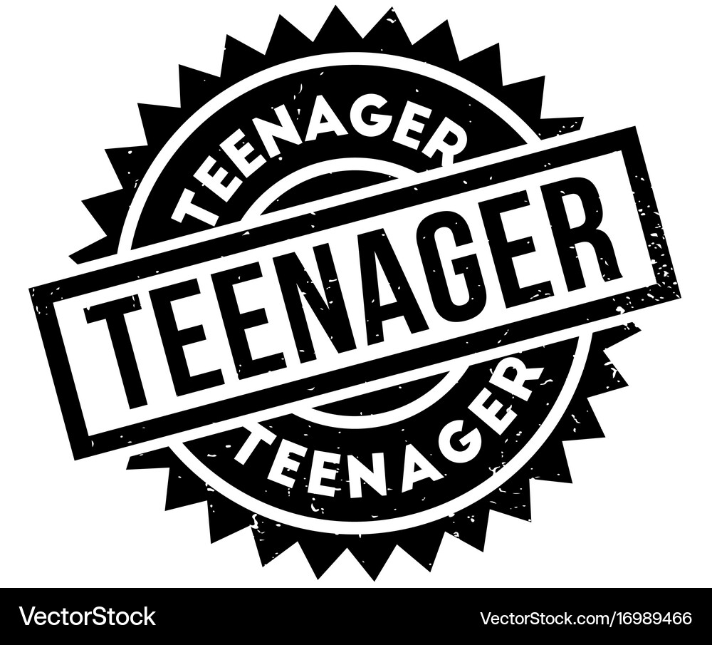 Teenager rubber stamp Royalty Free Vector Image