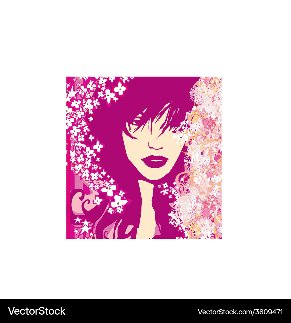 Abstract beautiful woman poster Royalty Free Vector Image