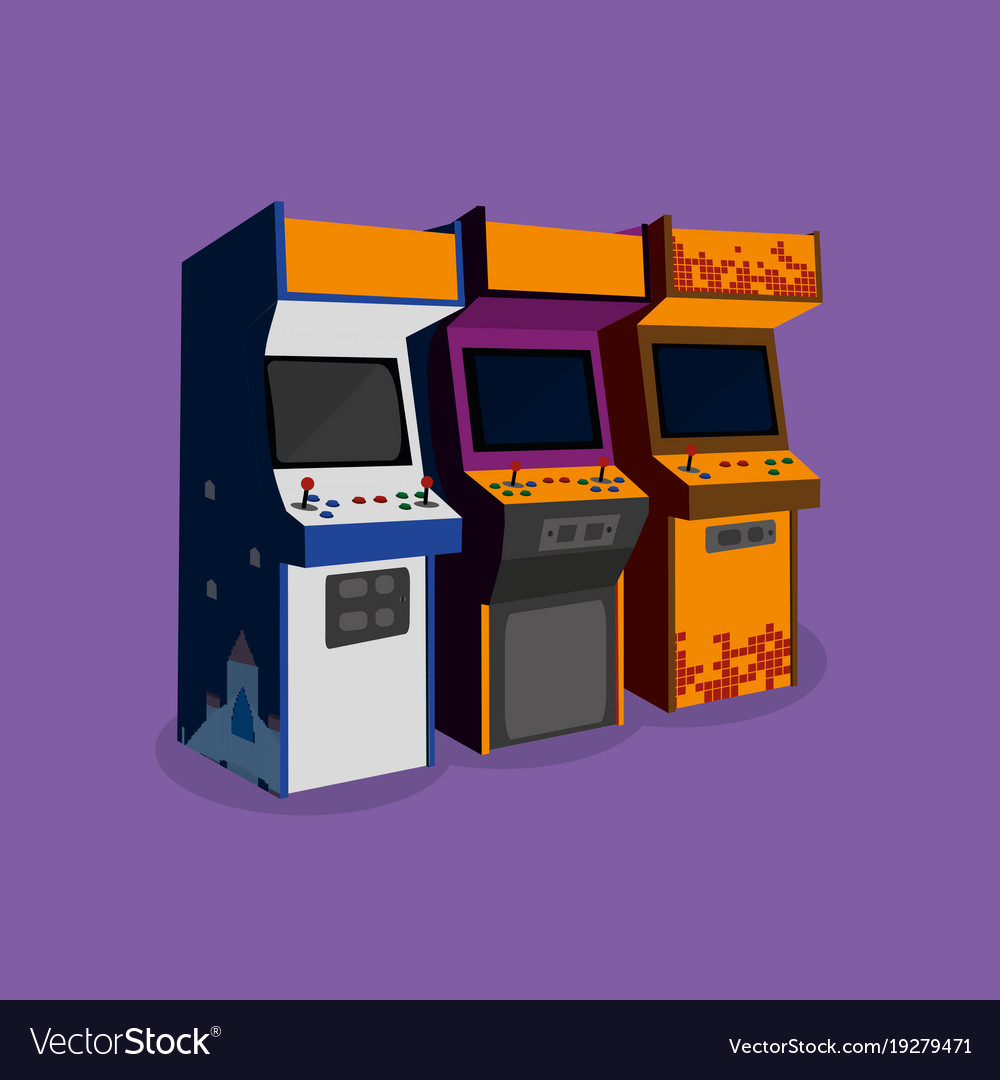 Arcade machine design Royalty Free Vector Image