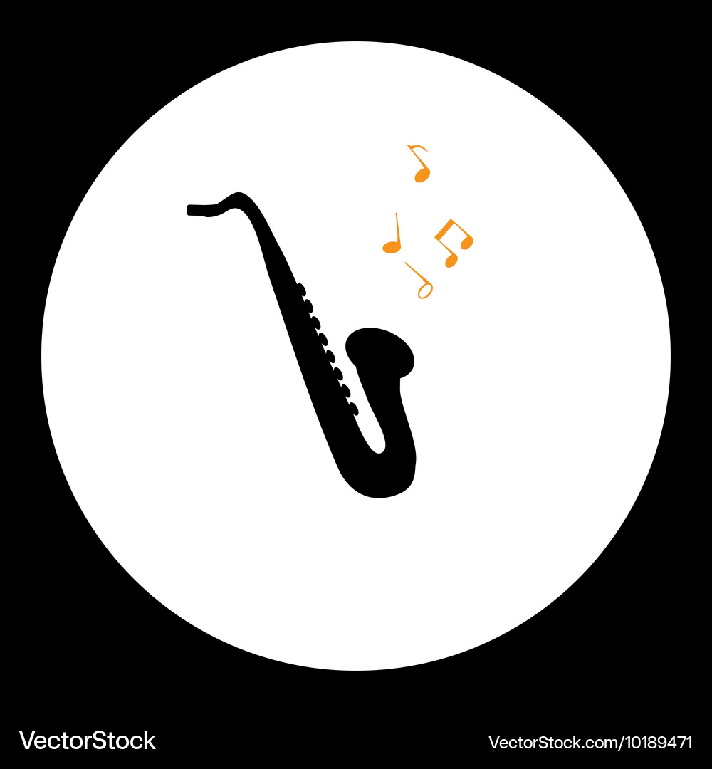 Black simple isolated saxophone musical instrument