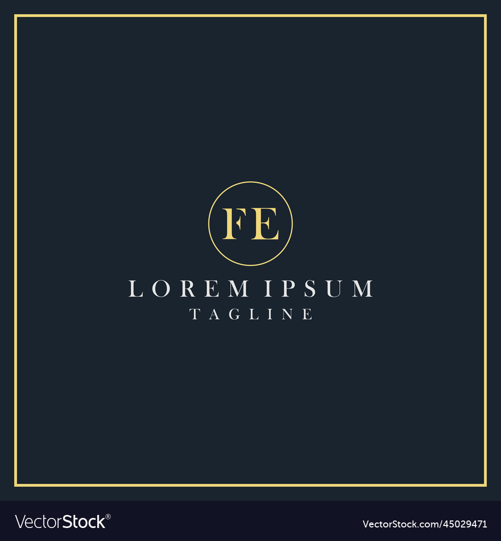 Fe circle logo Royalty Free Vector Image - VectorStock