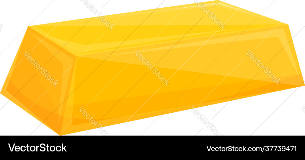Gold bar icon cartoon style Royalty Free Vector Image