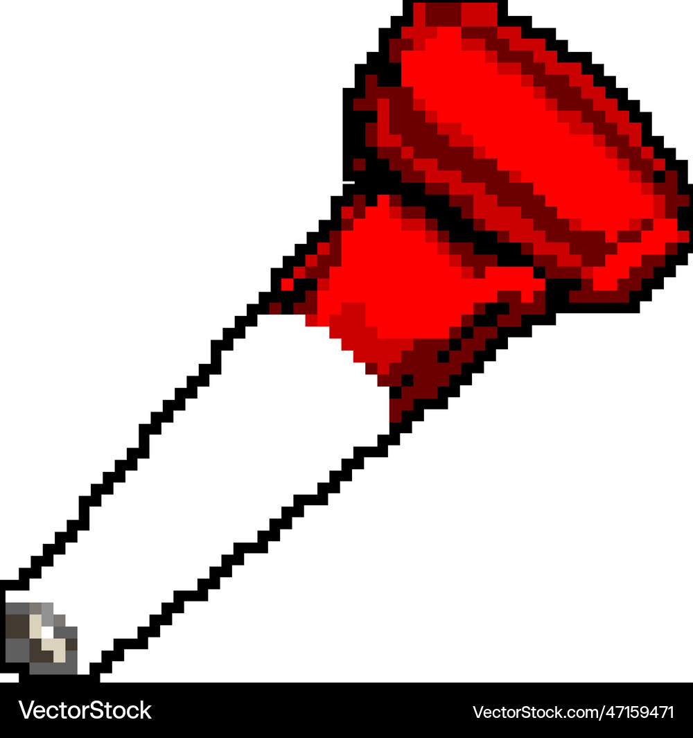 Holiday party whistle game pixel art Royalty Free Vector