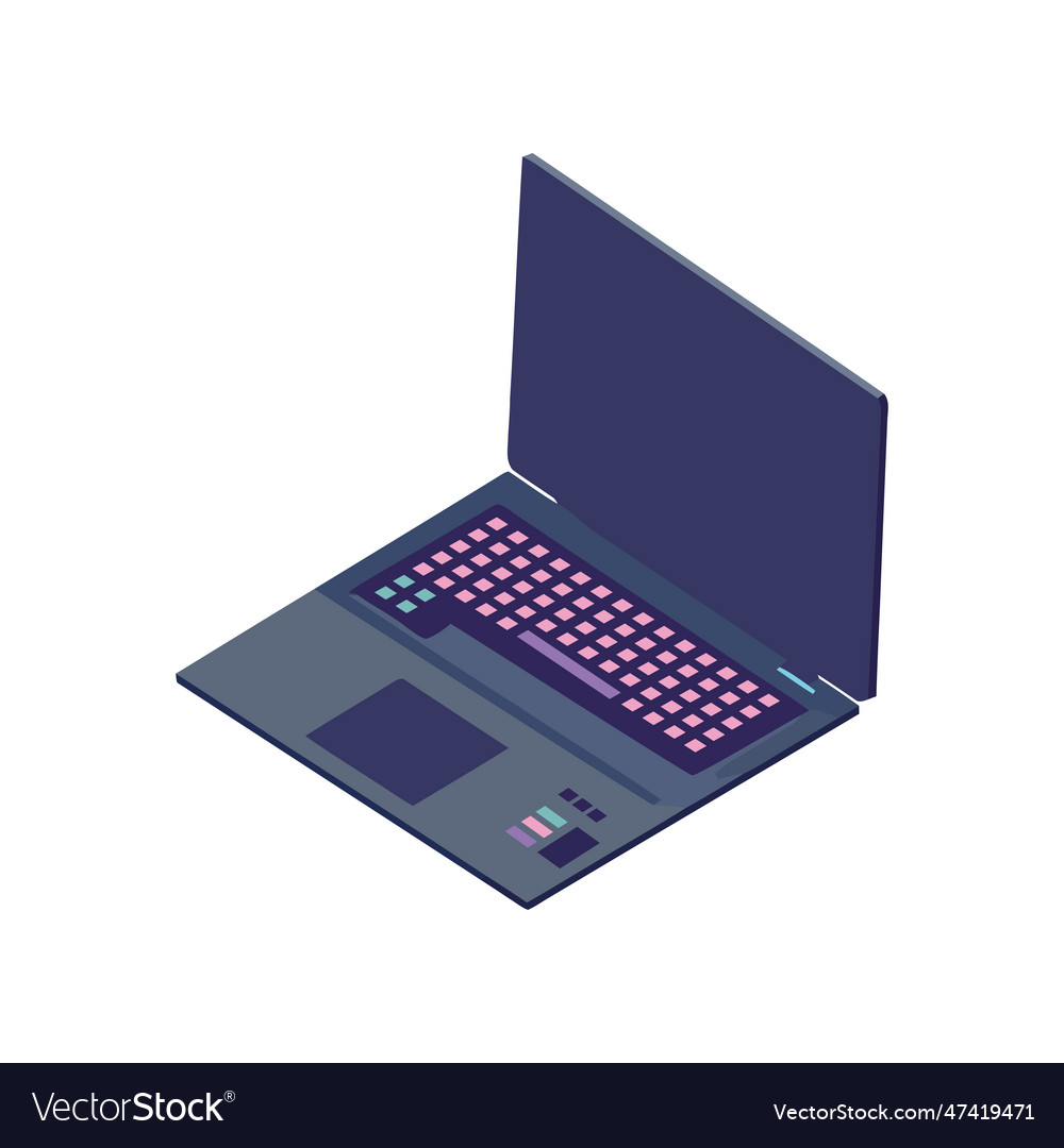 Laptop computer technology Royalty Free Vector Image