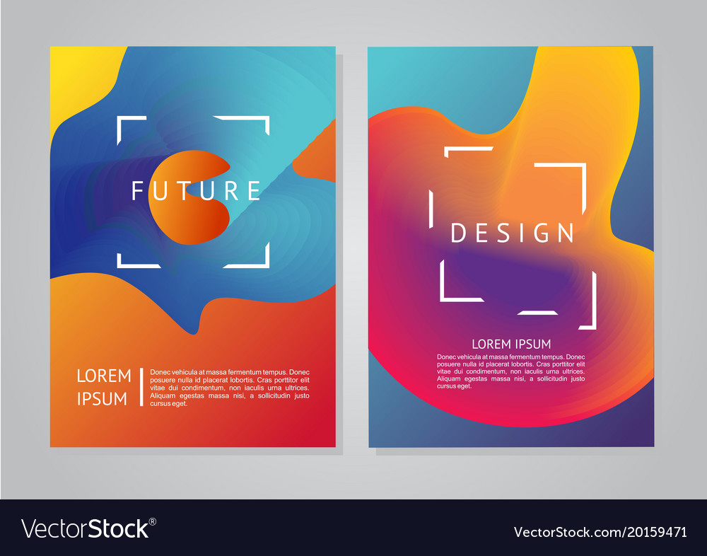 Minimal backgrounds set abstract future forms Vector Image
