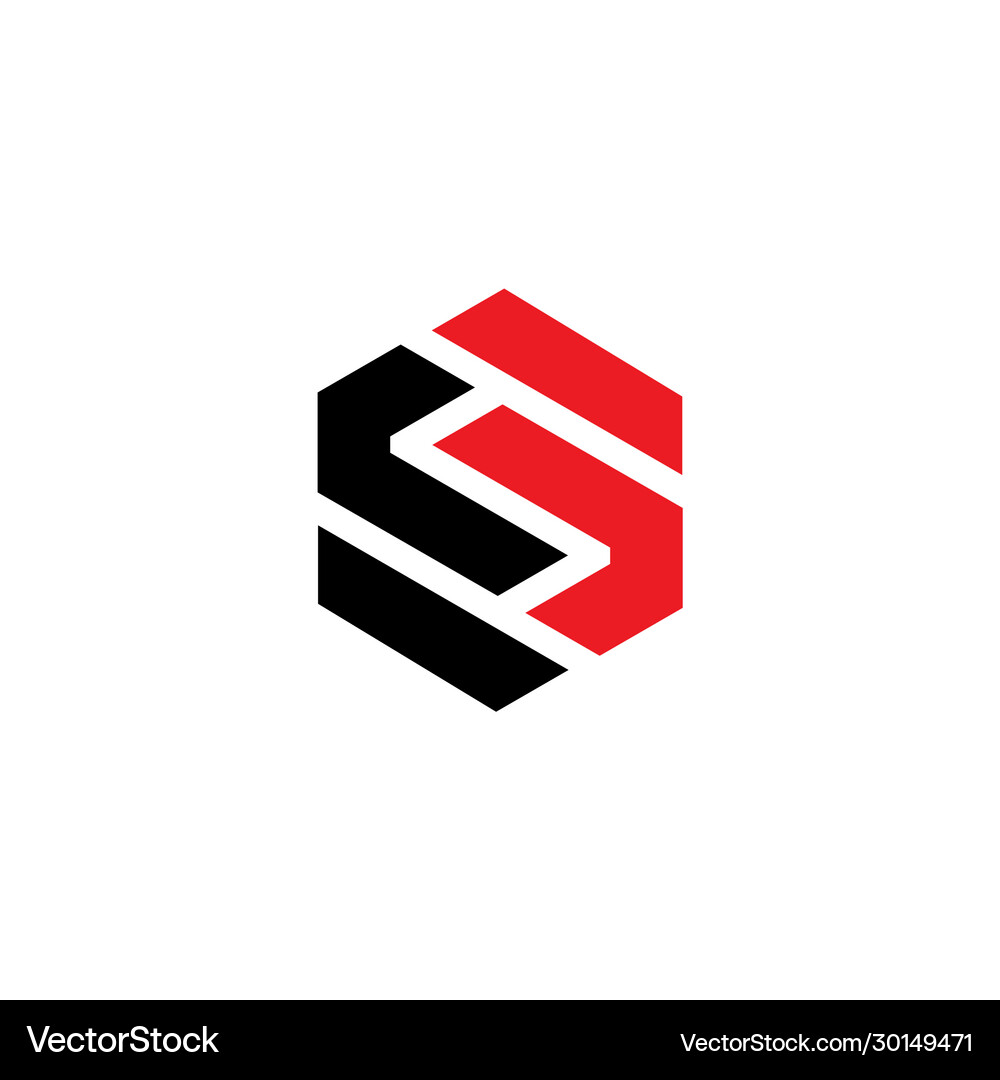 S letter intial logo design icon template Vector Image