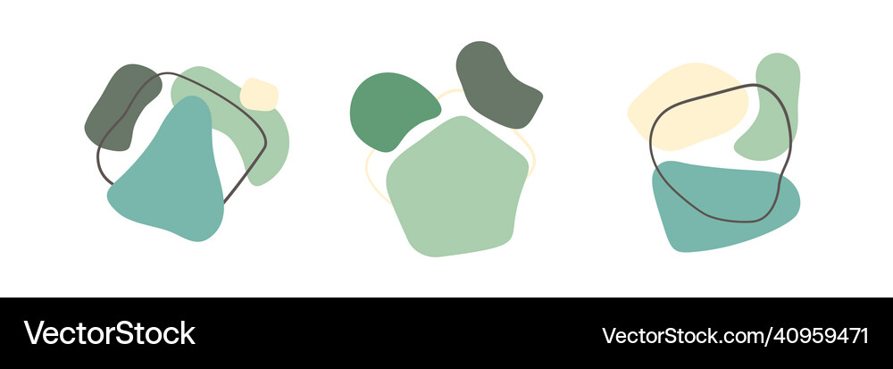 Simple geometric organic shapes with place Vector Image