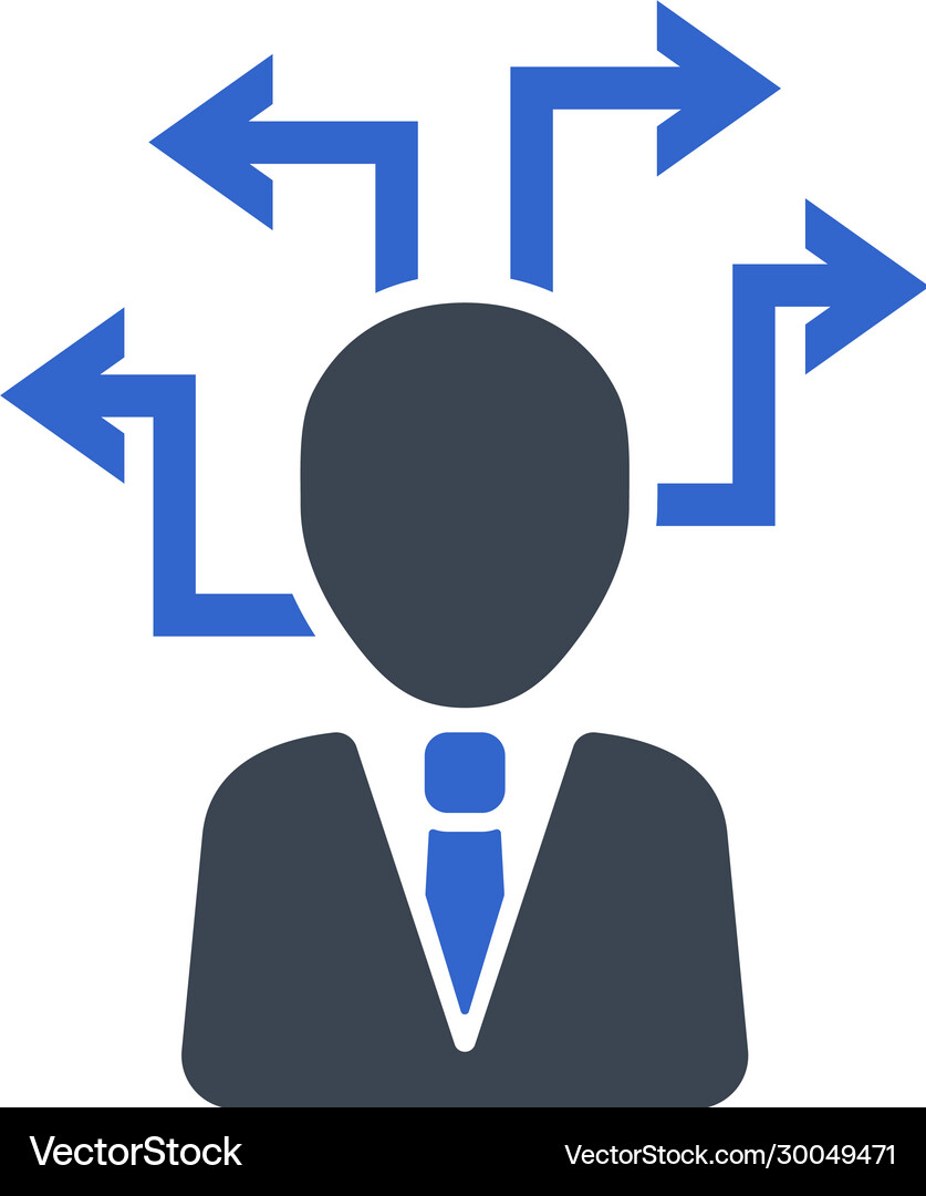 Solution strategy icon Royalty Free Vector Image