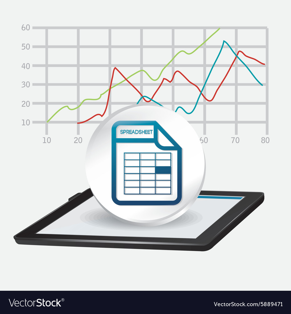 Spreadsheet design Royalty Free Vector Image - VectorStock
