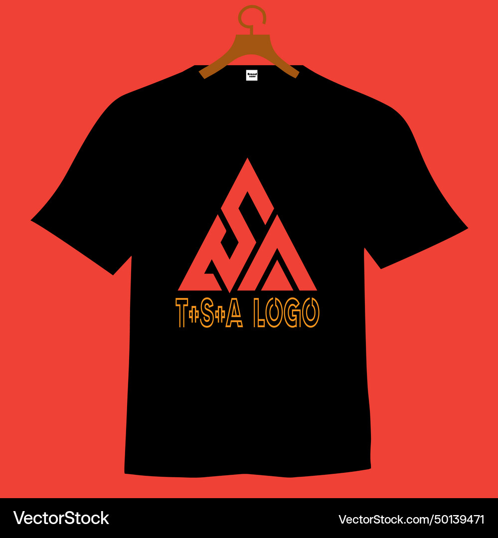 Tsa logo for t shirt design Royalty Free Vector Image